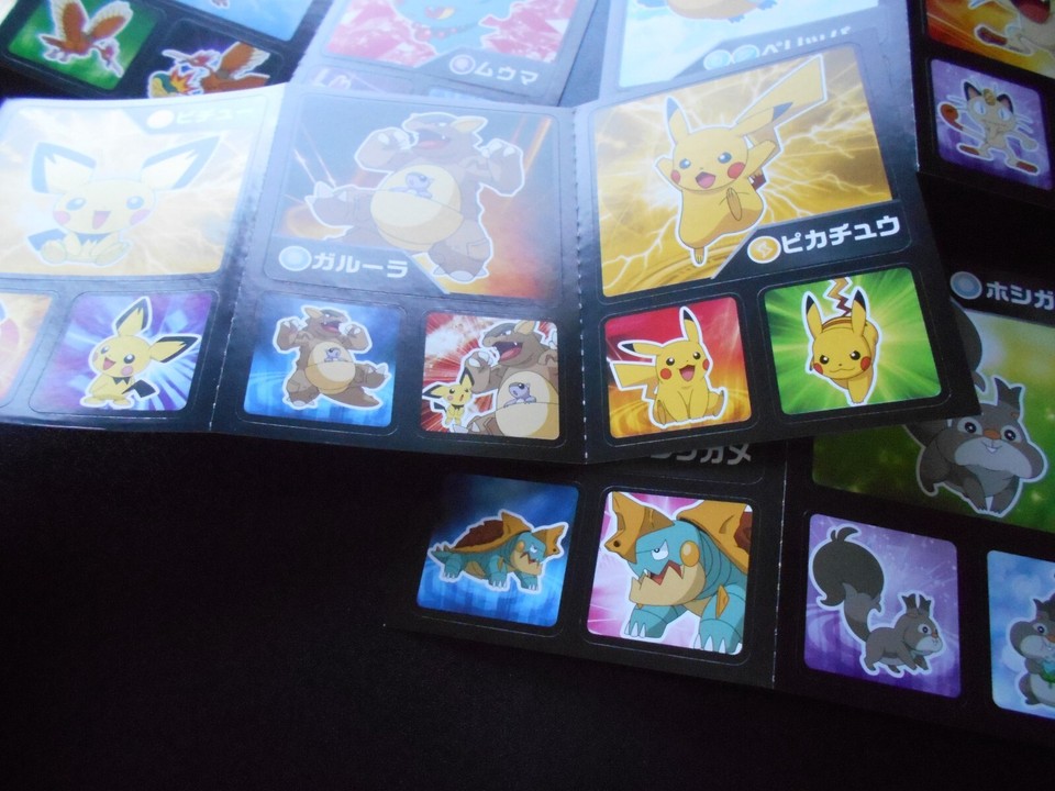 Pokemon Card Coris Promo Non Holo Sticker x4 Pikachu Pichu etc #3991-1 ...