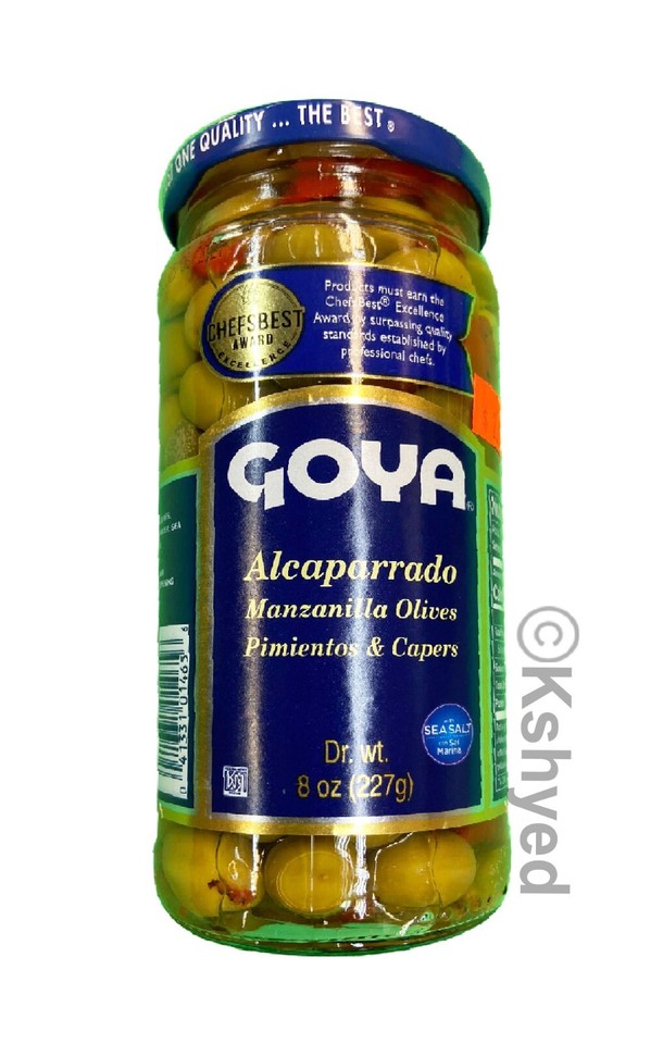 Goya Alcaparrado Manzanilla Olives Pimientos & Capers 8oz (227g) (3 ...