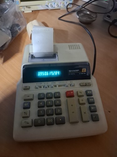 Sharp compet El-2607G Retro Calculator Printer | eBay
