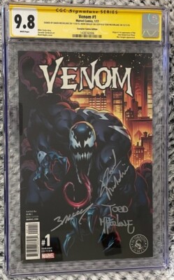 Venom #1 Scorpion Sketch Variant CGC 9.8 Signed by 3 | eBay UK