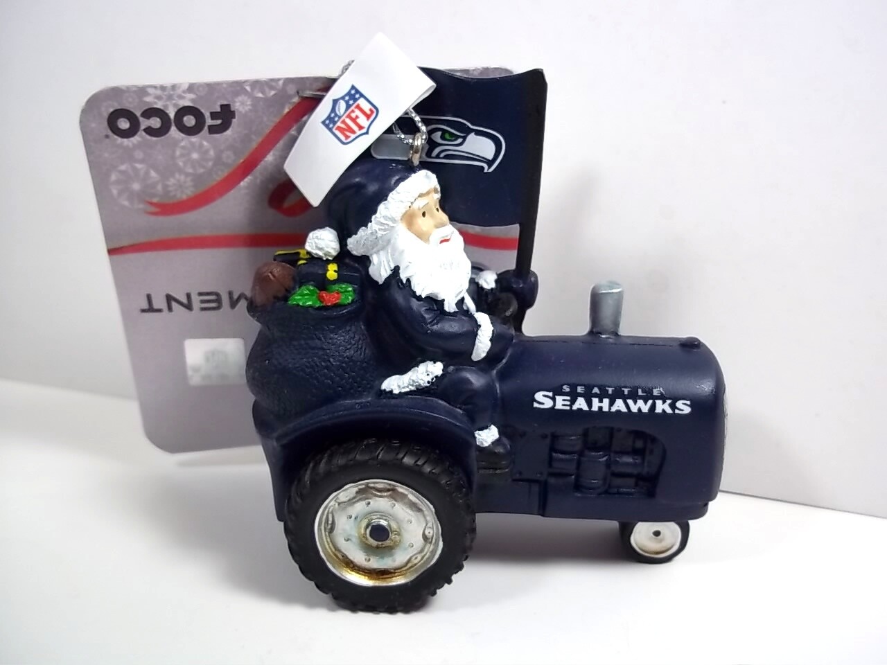 Seattle SEAHAWKS Santa on Tractor Christmas team ornament NEW 2020 | eBay