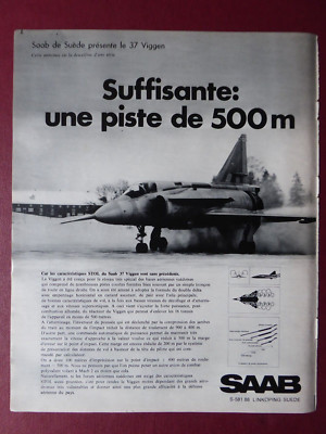 1/1969 PUB SAAB AIRCRAFT SAAB 37 VIGGEN FIGHTER ORIGINAL FRENCH AD | eBay