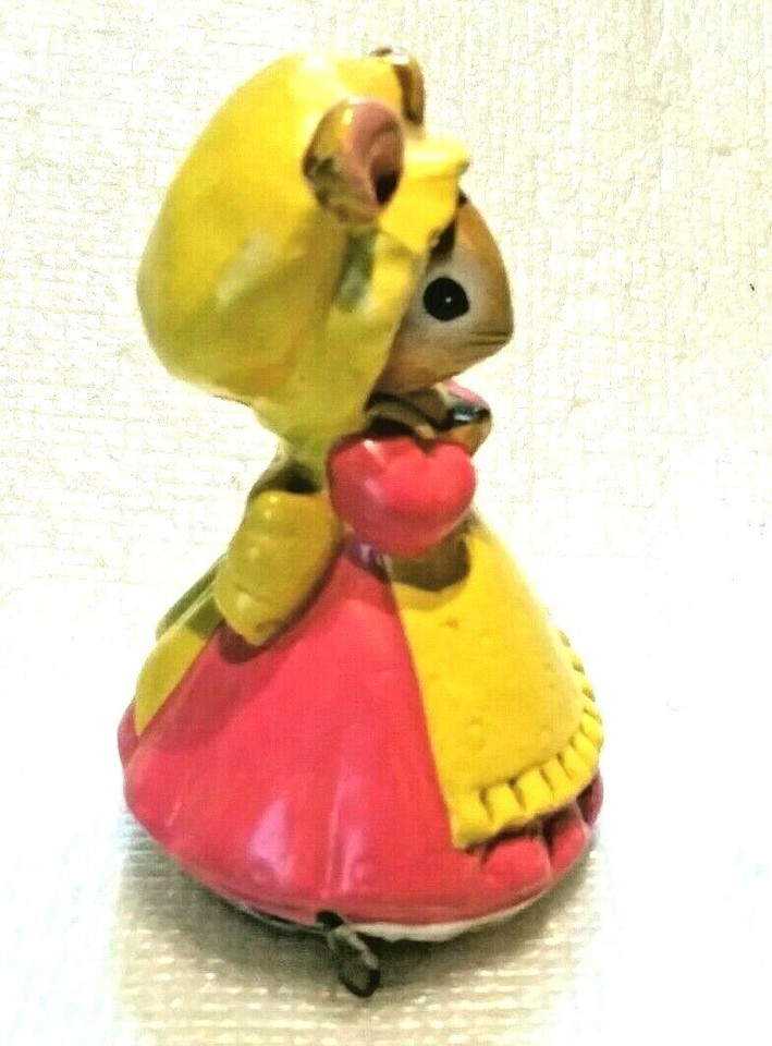 vtg LORRIE DESIGN MISS MOUSE apron, bonnet, plaster, figural, tape ...