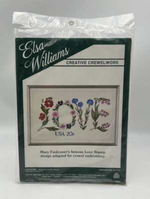 Elsa Williams Creative Crewelwork Kit "Love Stamp" #00306 ~ Sealed | eBay