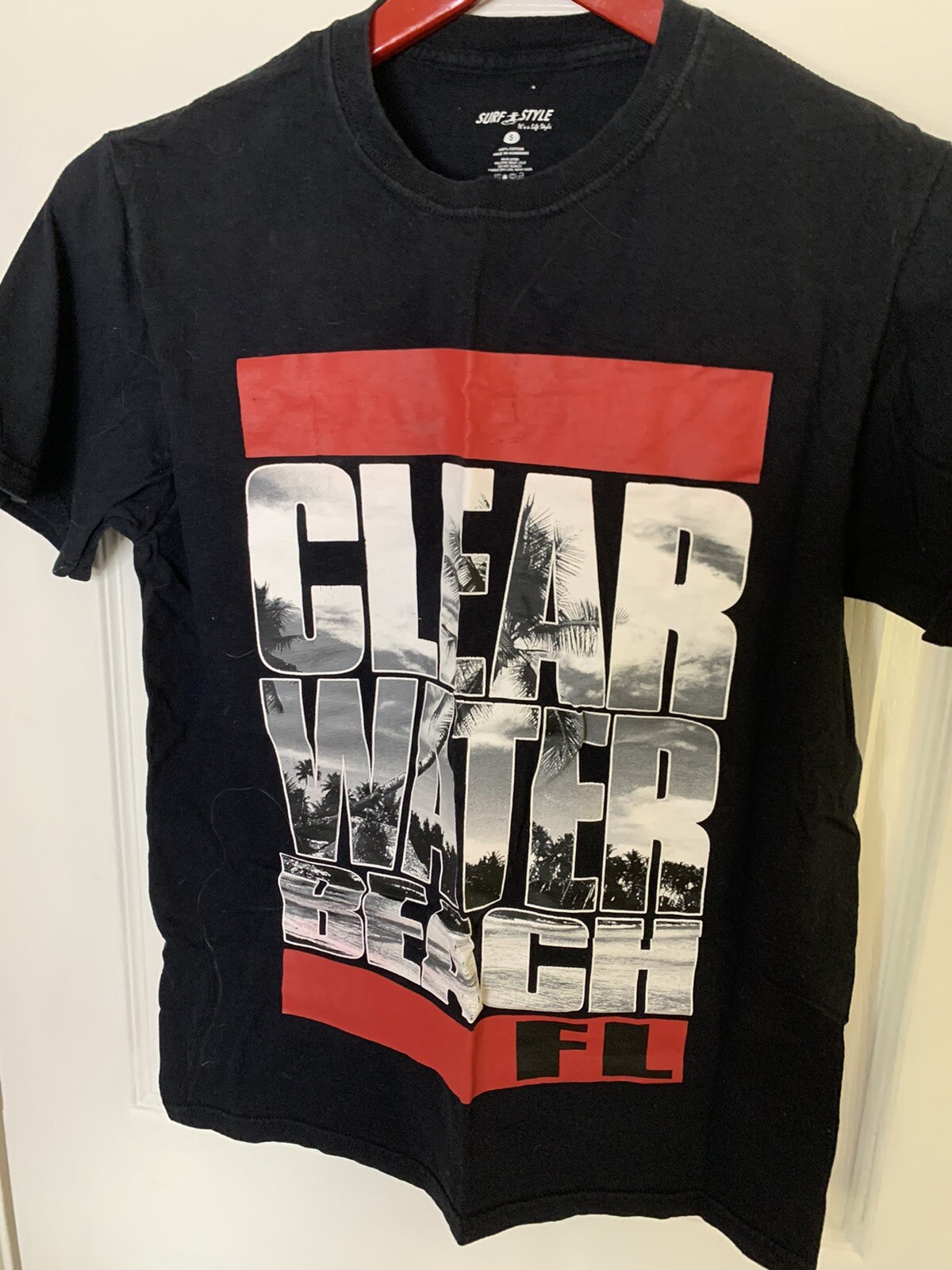 Surf Style Men’s SMALL Clearwater Beach Florida T-Shi… - Gem