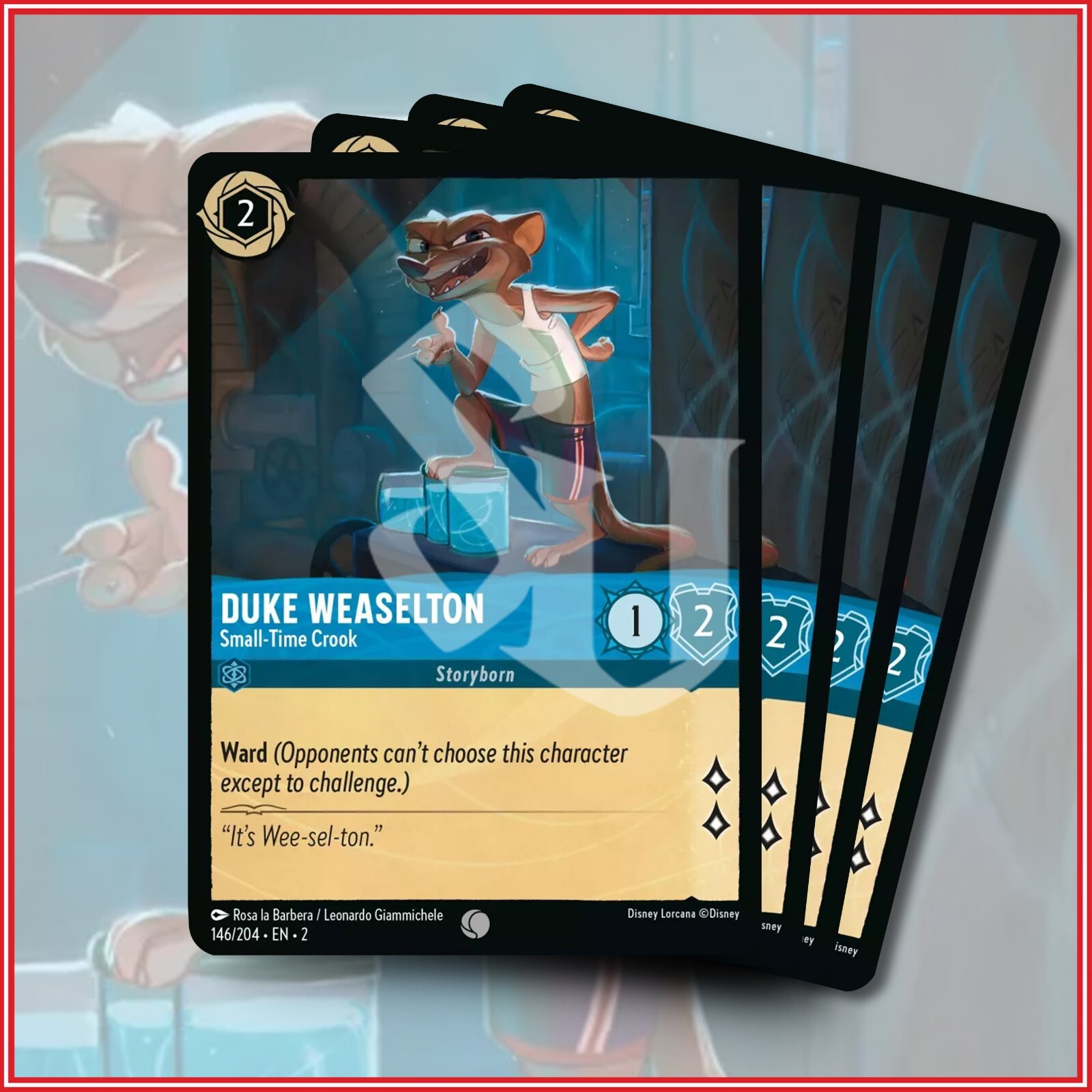 Disney Lorcana TCG: DUKE WEASELTON Small-Time Crook x4 | Rise of the ...