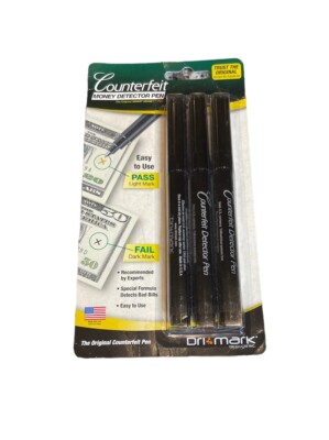 Dri-Mark Counterfeit Money Detector Pen for Use w/U.S. Currency, 3/Pack ...