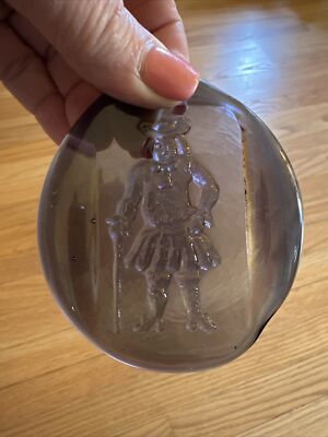 BLENKO OR STYLE OF BLENKO PRESSED GLASS PILGRIM 3.5" SUN CATCHER ...