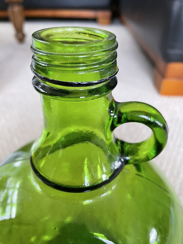 vintage beautiful green 3 litter jug european | eBay