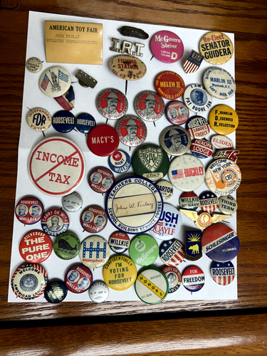 Vintage Lapel pin lot - Americana, FDR, Kennedy, BSA, NYC, Mid Century ...