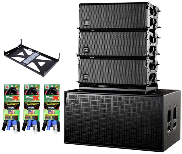 DAS Event-208A Dual 8" Powered Line Array Speaker (Pack of 8) and Event ...