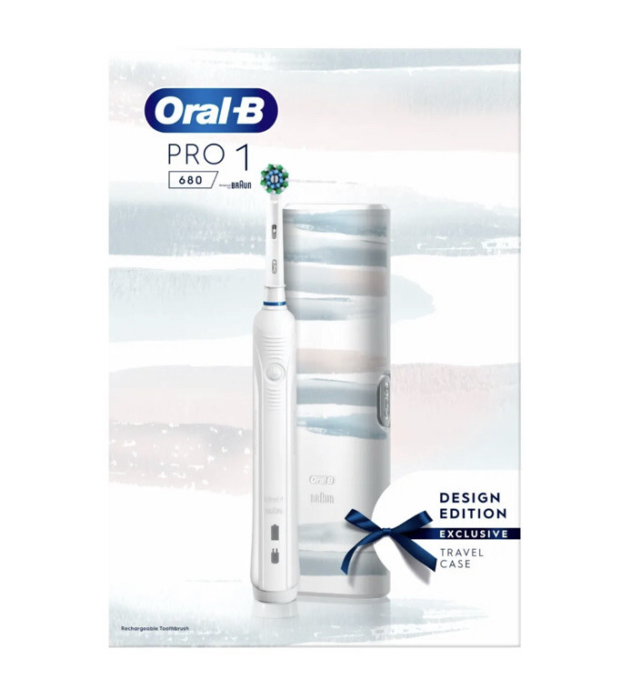 Oral-B Pro 1 680 Electric Toothbrush Design Edition Rechargeable White ...