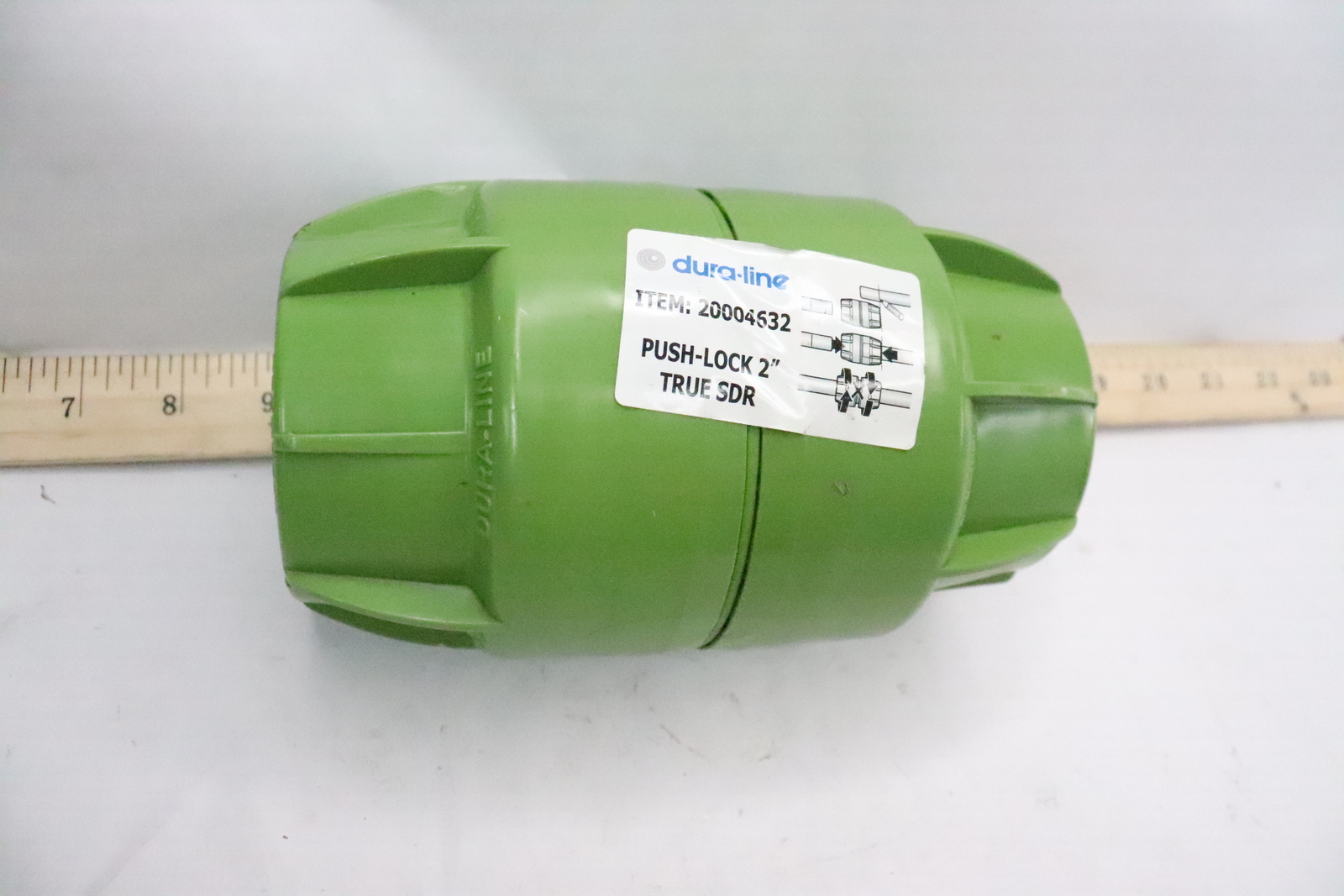 Dura-line+Molded+Plastic+Push+Lock+Coupler+True+SDR+Green+2%22+20004632 ...