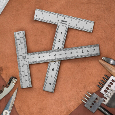 2Pcs T-Shaped Ruler Stainless Steel T Square Ruler T Ruler Measuring ...