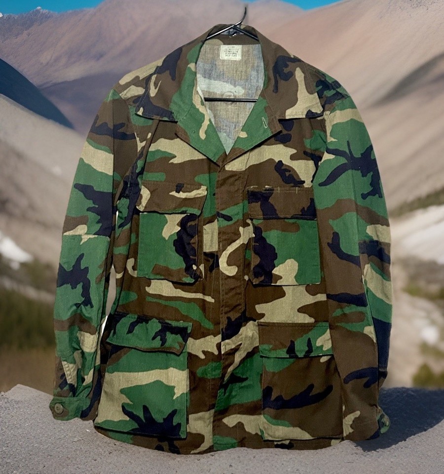 US Army USAF Hot Weather Woodland BDU Camouflage Jacket Large-Regular ...