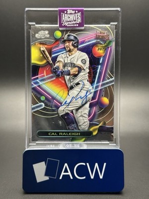 Cal Raleigh 2025 Topps Archives Signature Series Active AUTO 🔥 COSMIC ...