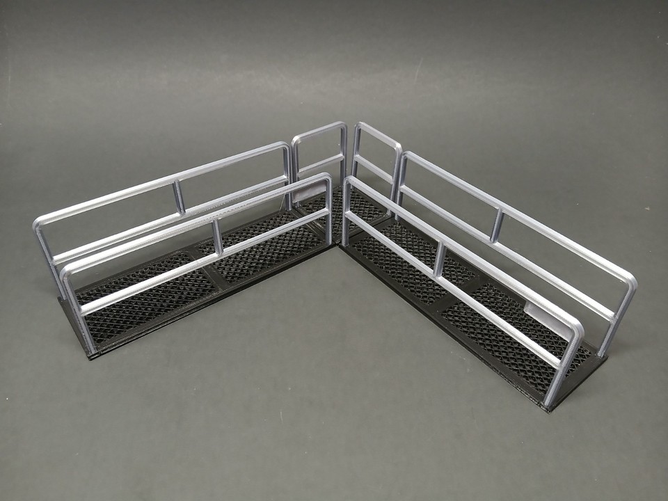 WALKWAY RAILING PLATFORM SECTIONS 1:18 3.75 IN FIGURE DIORAMA GI JOE ...