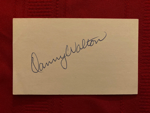 Danny Walton signed 3x5 index card / Auto / Dec / 1969 Pilots / 1970 ...
