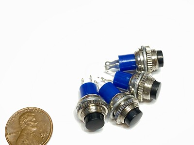 4 Pieces Black N/C 10mm NORMALLY CLOSED NC PUSH BUTTON SWITCH E1 | eBay