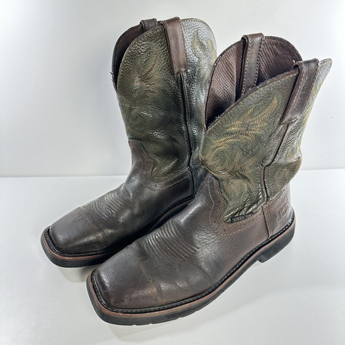 Justin Driller 11" Steel Toe Work Boot Brown Men's Size 12,D Western ...