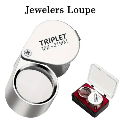 30X Jewelers Loupe Magnifier Jewelry Coin Loop Magnifying Glass Eye ...