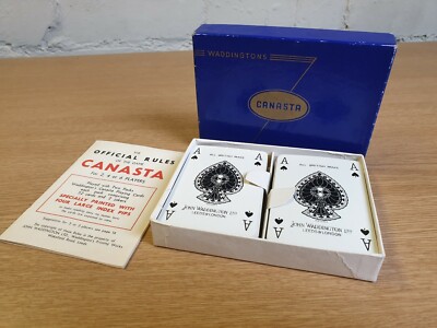 ⭐ Vintage CANASTA Waddingtons Original Retro CARD GAME - 100% COMPLETE ...