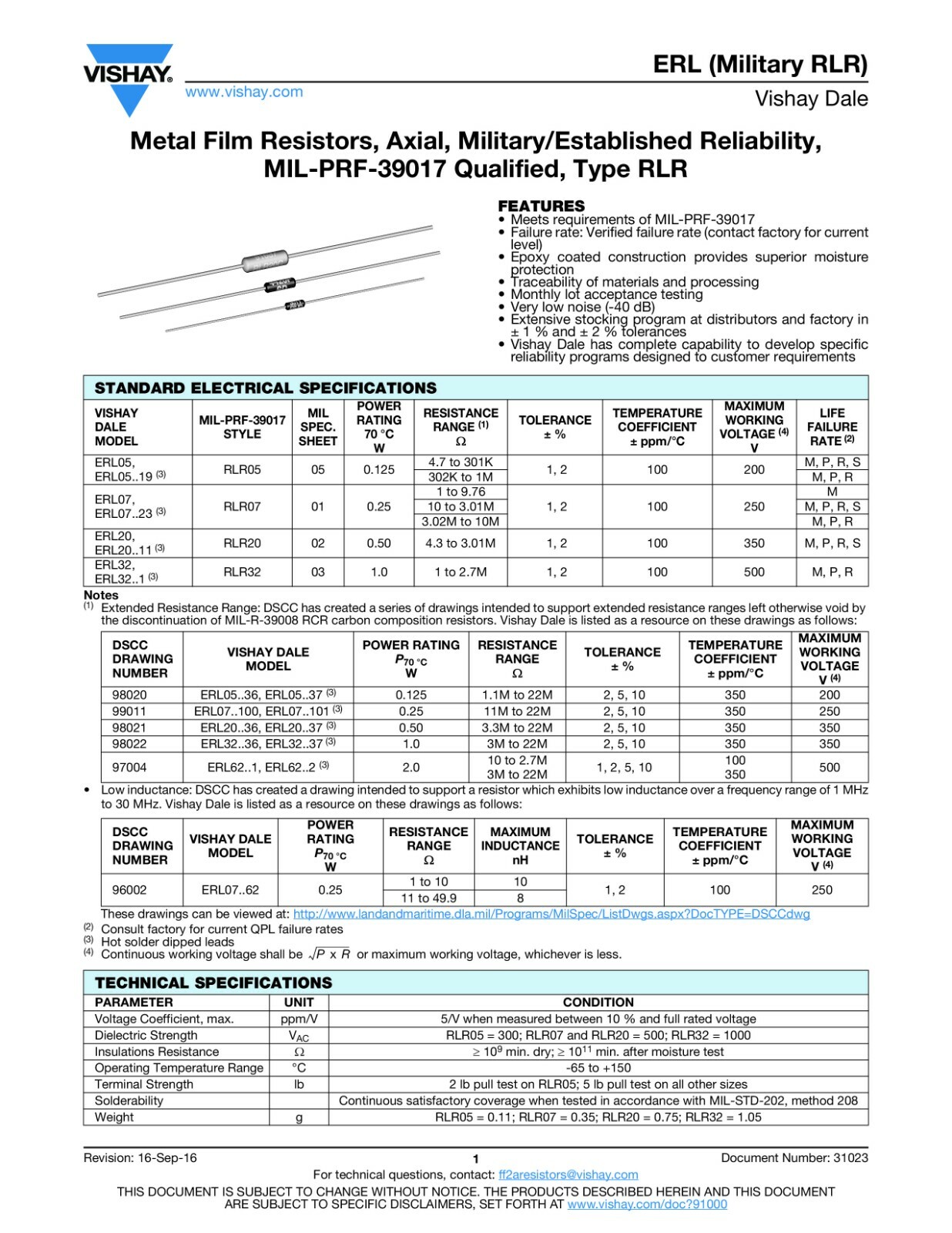 Vishay Metal Film Axial Resistor Mil Spec RLR32C1200GRB14 120 Ohm 1 ...