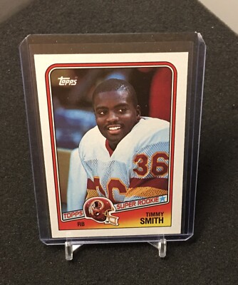 Timmy Smith Super Rookie 1988 Topps card 11 Washington Redskins RC | eBay