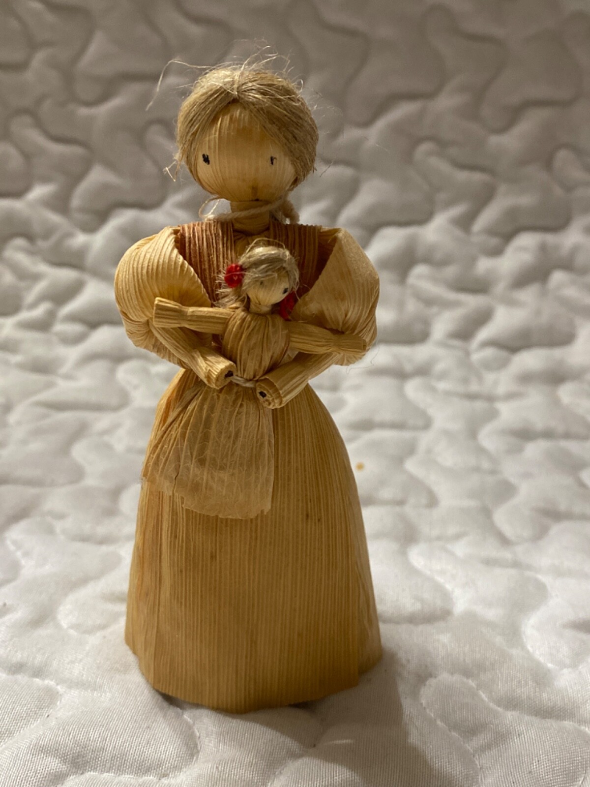 Czechoslovakia Corn Husk Girl Doll With baby doll in arms 5” w Tags ...