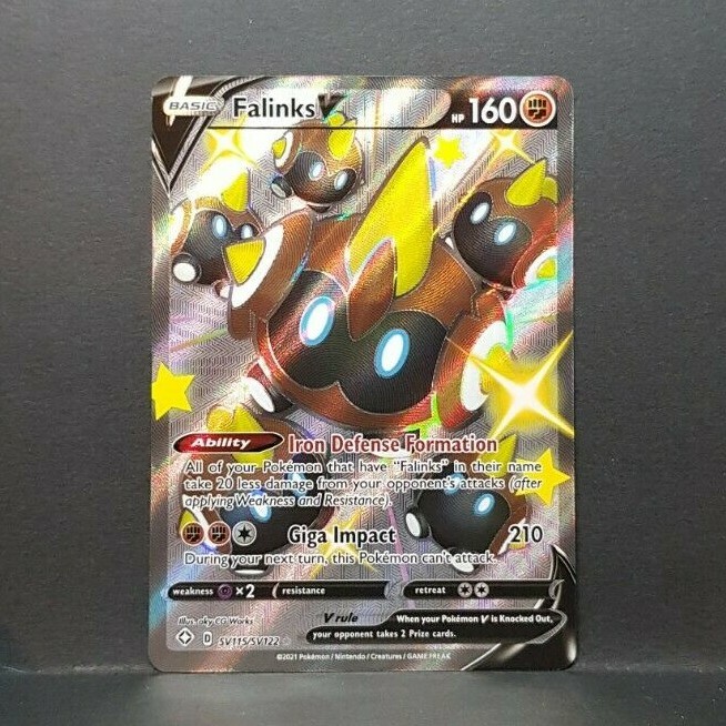 Falinks V SV115/SV122 Shining Fates Pokemon Card TCG Ultra Rare Full ...