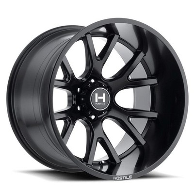 24 inch 24x14 Hostile Rage Asphalt wheels rims 8x6.5 8x165.1 -76 | eBay