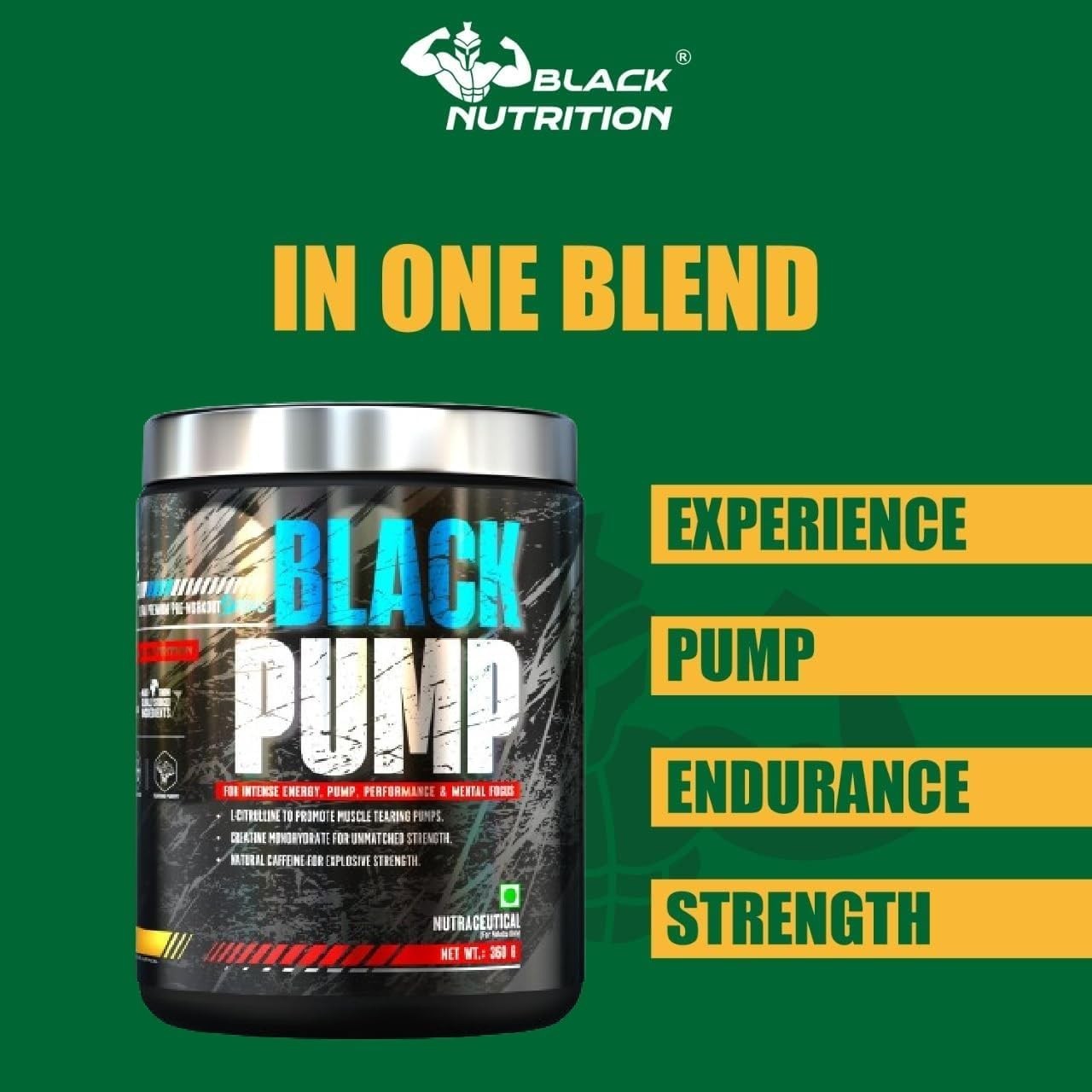 BLACK NUTRITION Extreme Pre-Workout 180g Pineapple Beta-Alanine ...