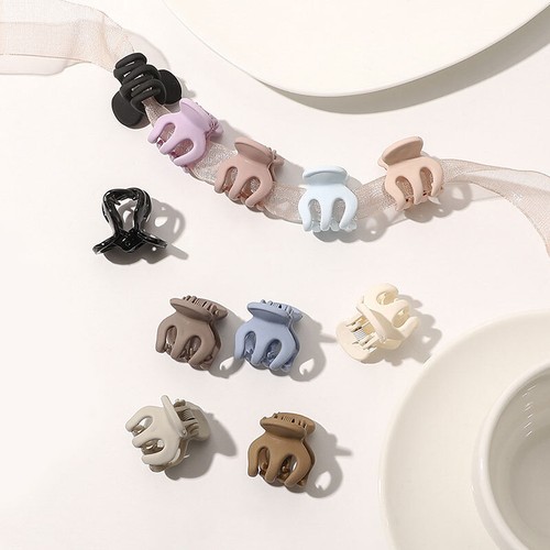 Mini Hair Claw Clips Clamps Small Plastic Frosted Geometric Hair Clip ...