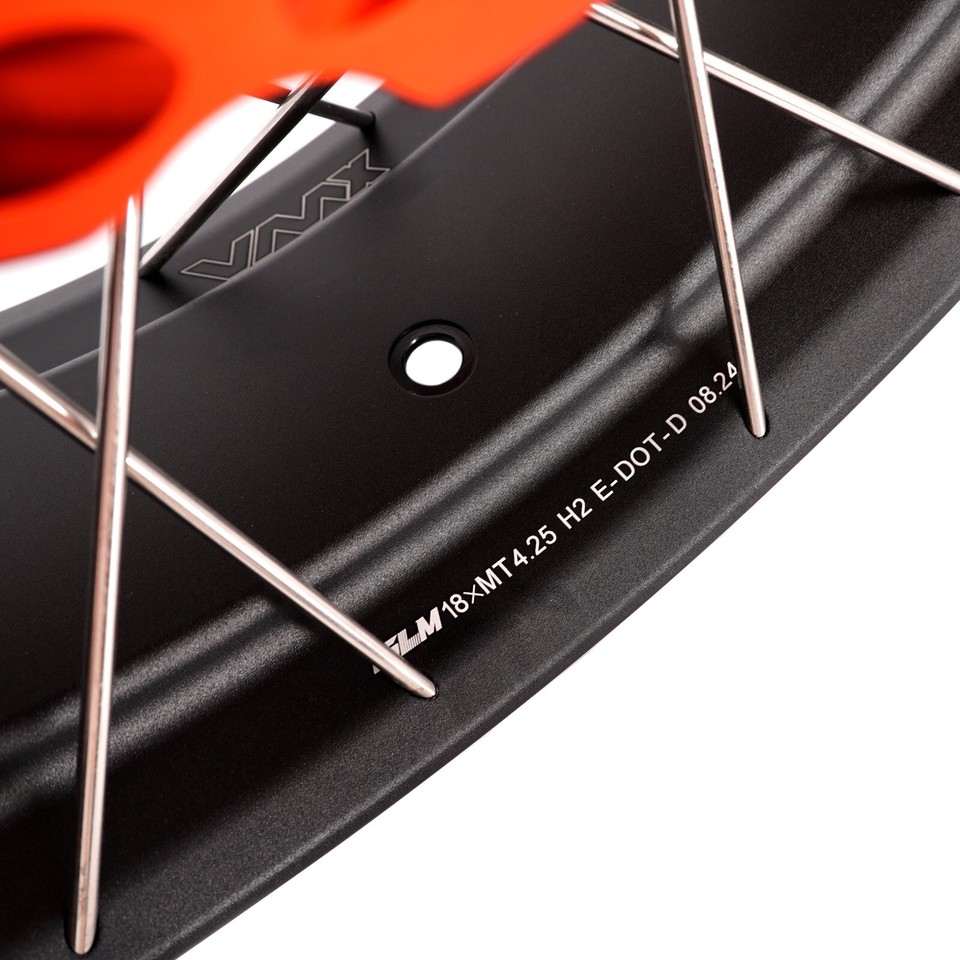 VMX 21/18 Tubeless Wheels for KTM 790 Adventure Orange 19-2023 KTM 890 ...