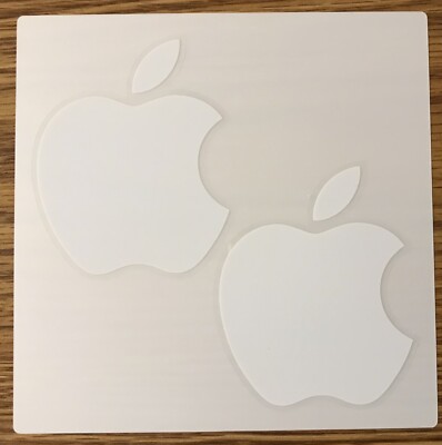 3 Sheets, 2 Logos/Sheet White Genuine Apple Logo Sticker Decal Approx 3 ...