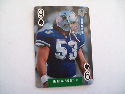MARK STEPNOSKI DALLAS COWBOYS 1993 DITKA'S PICKS PLAYING CARD NFL ...