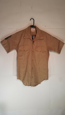 Vintage USMC Shirt Made by Creighton Series 820 Size Medium 15 w/ patch ...