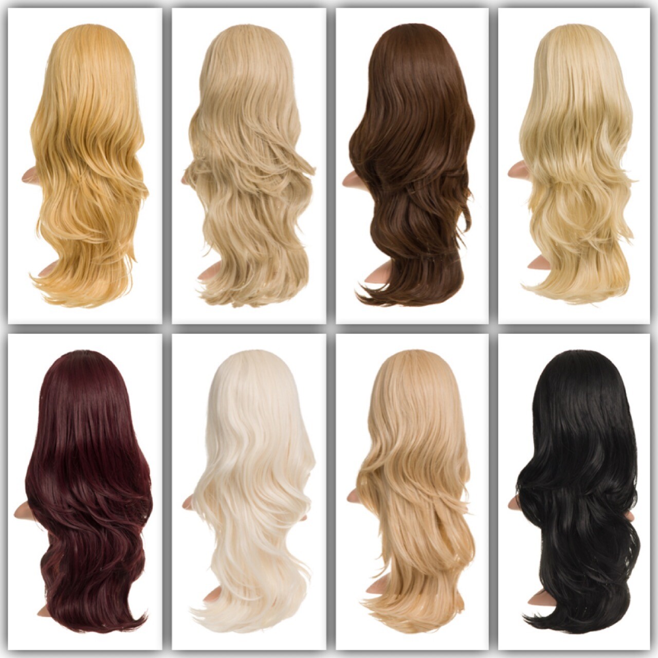 Koko Half Head Wig Wavy 3/4 Wig Natural Layered Hair Long 28" Various ...