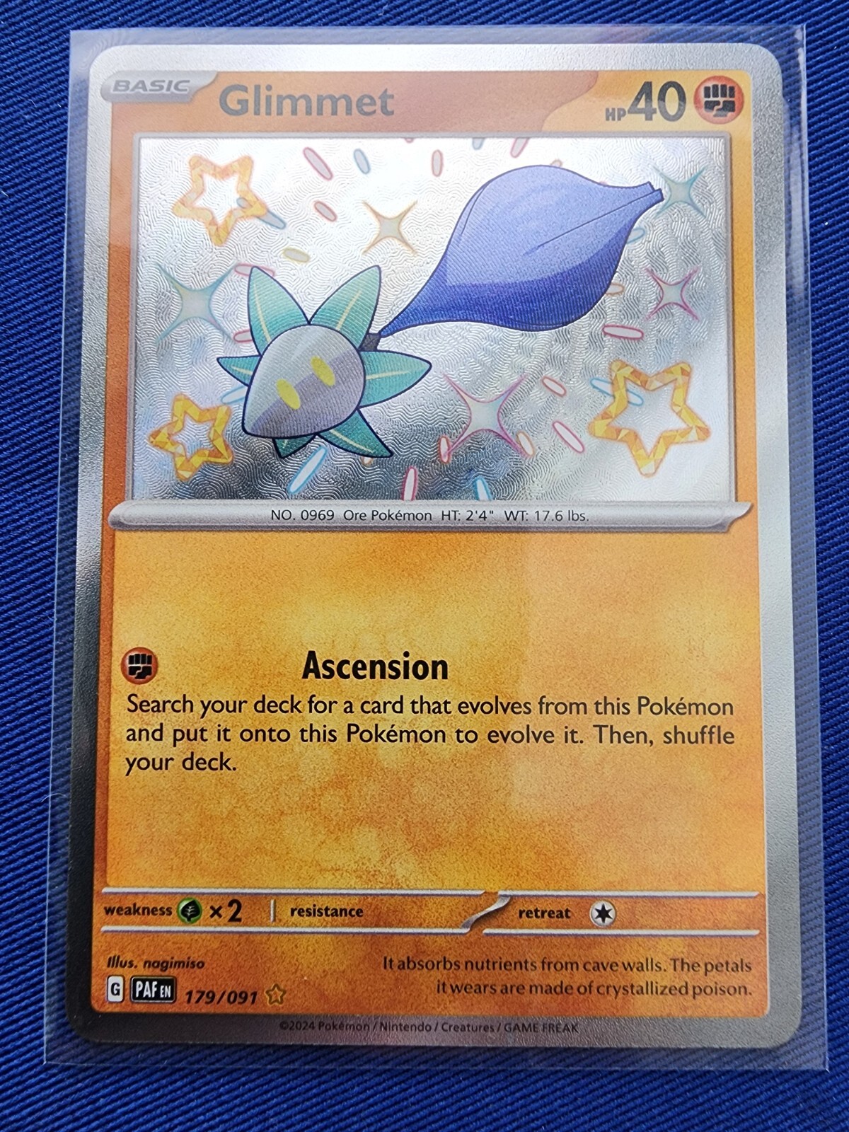 Pokémon Paldean Fates - Glimmet - Shiny Holo Rare NM - 179/091 | eBay