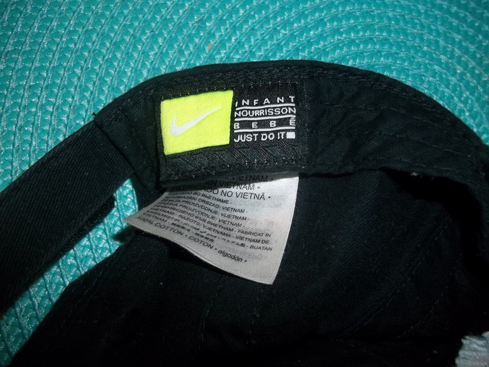 Authentic Black NIKE Infant cap, Adjustable band | eBay