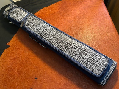 Gil Castillo CUE CASE 3x5 Nylon/Leather Blue Nylon/Embossed Elephant ...