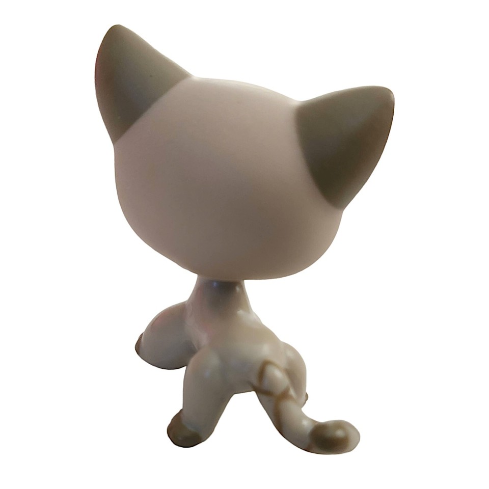 Littlest Pet Shop Grey Stripe Short-Hair Cat #483 Green Eyes Blue ...