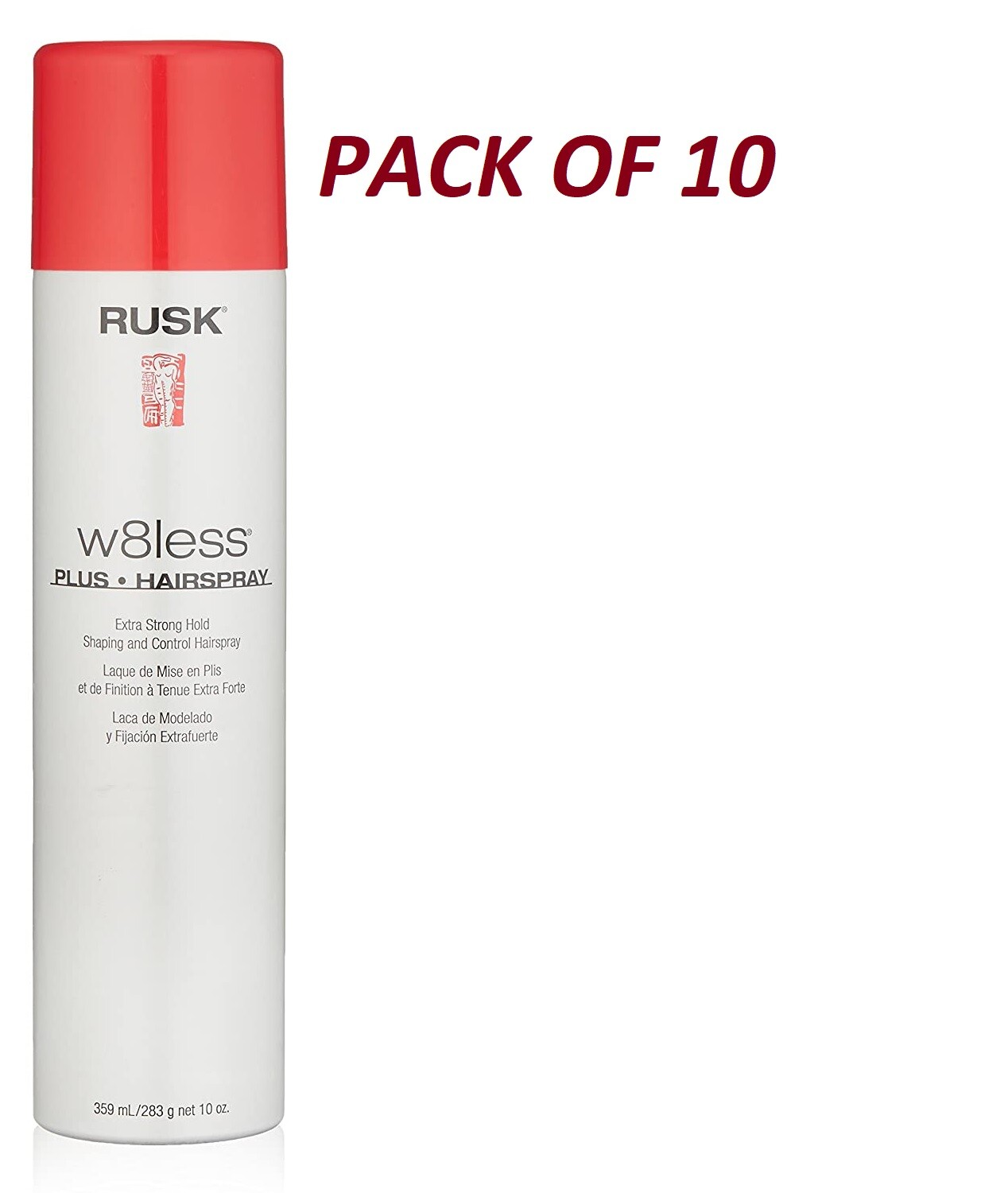 Rusk W8Less Plus Extra Strong Hold Hairspray 10 Oz - Pack of 10 | eBay