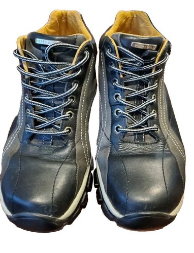 Grunge Perry Ellis America Leather Ankle Boots Unisex, M 8, W 9.5 Black ...