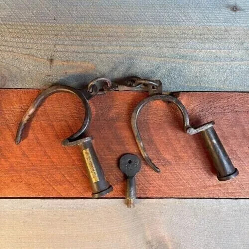 Handcuffs Adjustable Iron Cuffs & Key Handcuffs Property Of Alcatraz ...