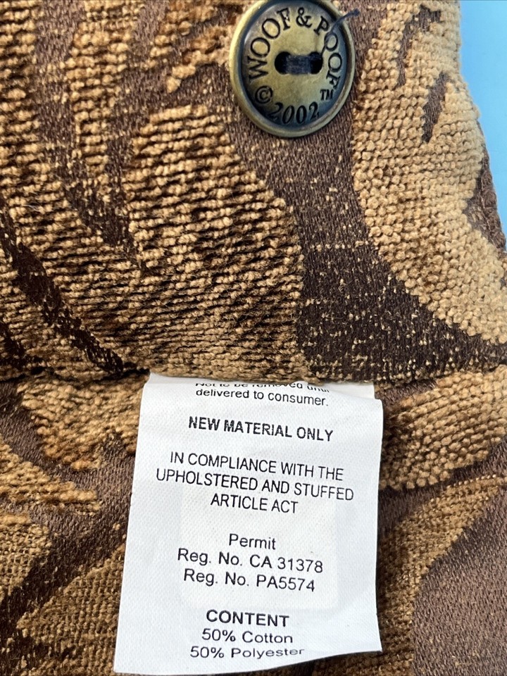 Woof & Poof Plush Reindeer Brown Brocade 2002 Musical Winter Wonderland ...