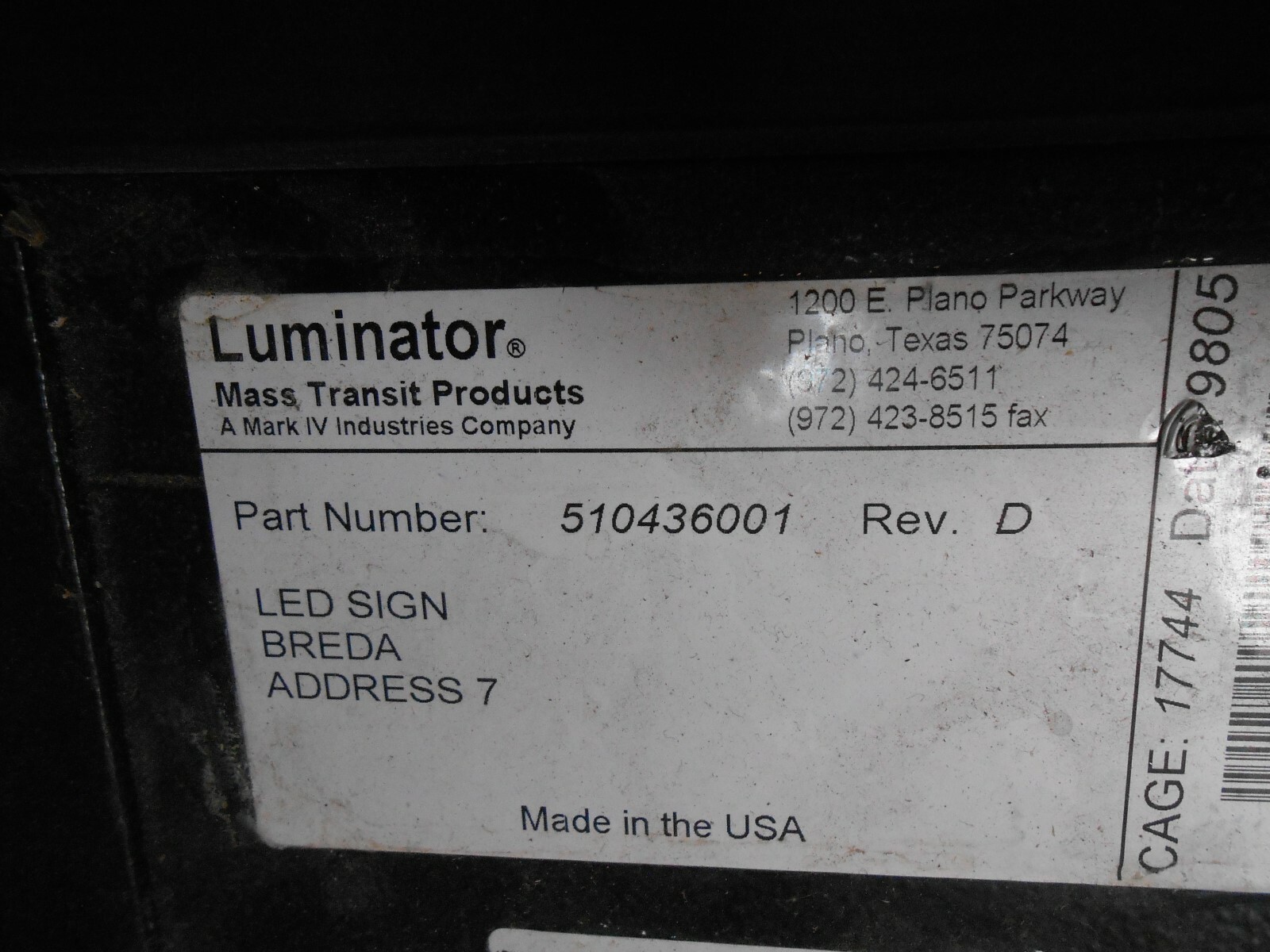 LUMINATOR 510436001 LED SIGN LAMP | eBay
