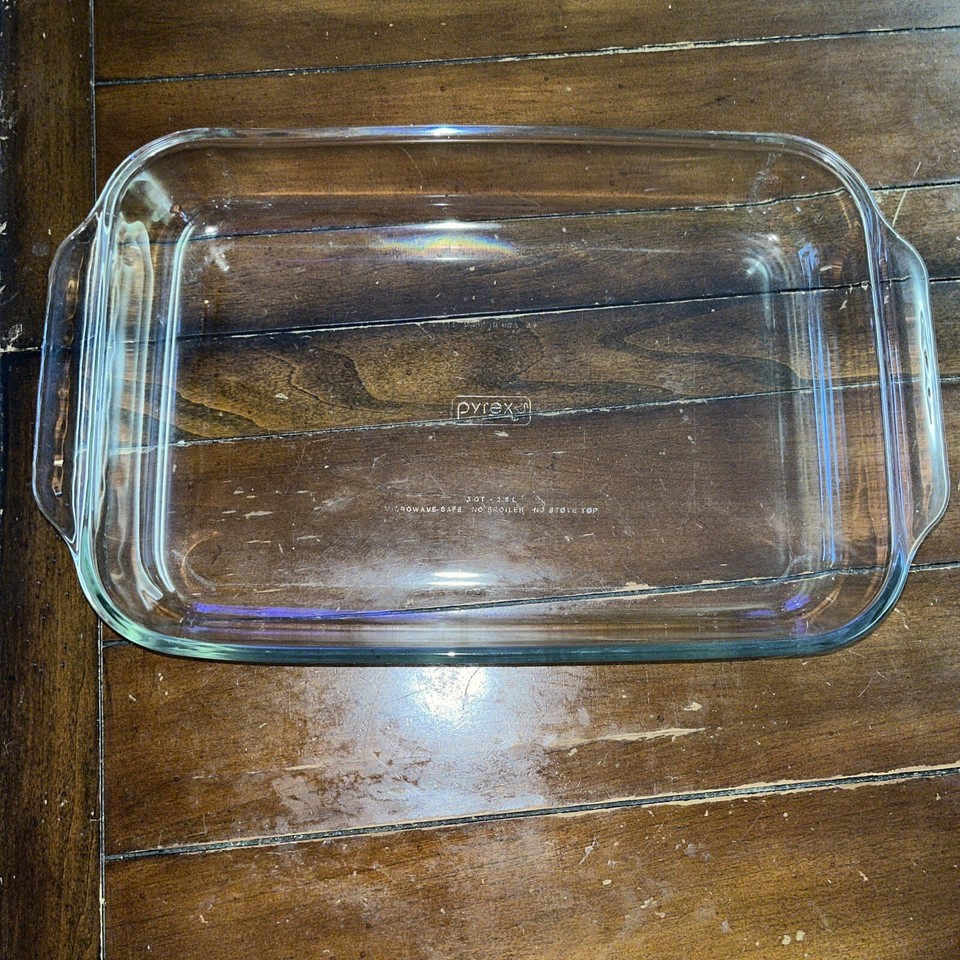 Vintage PYREX #233-R Clear Glass 13x9x2 3Qt Casserole/Baking Dish ...
