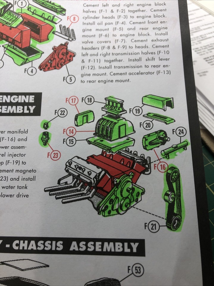 3in1 Blown 8x2 Injected Chrysler Hemi Engine NO Headers AMT 1:25 LBR ...