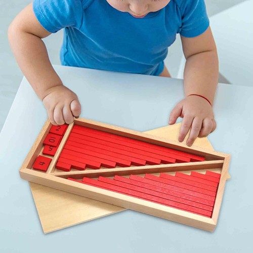 Montessori Math Numerical Rods and Tiles Set Mathematics Number ...
